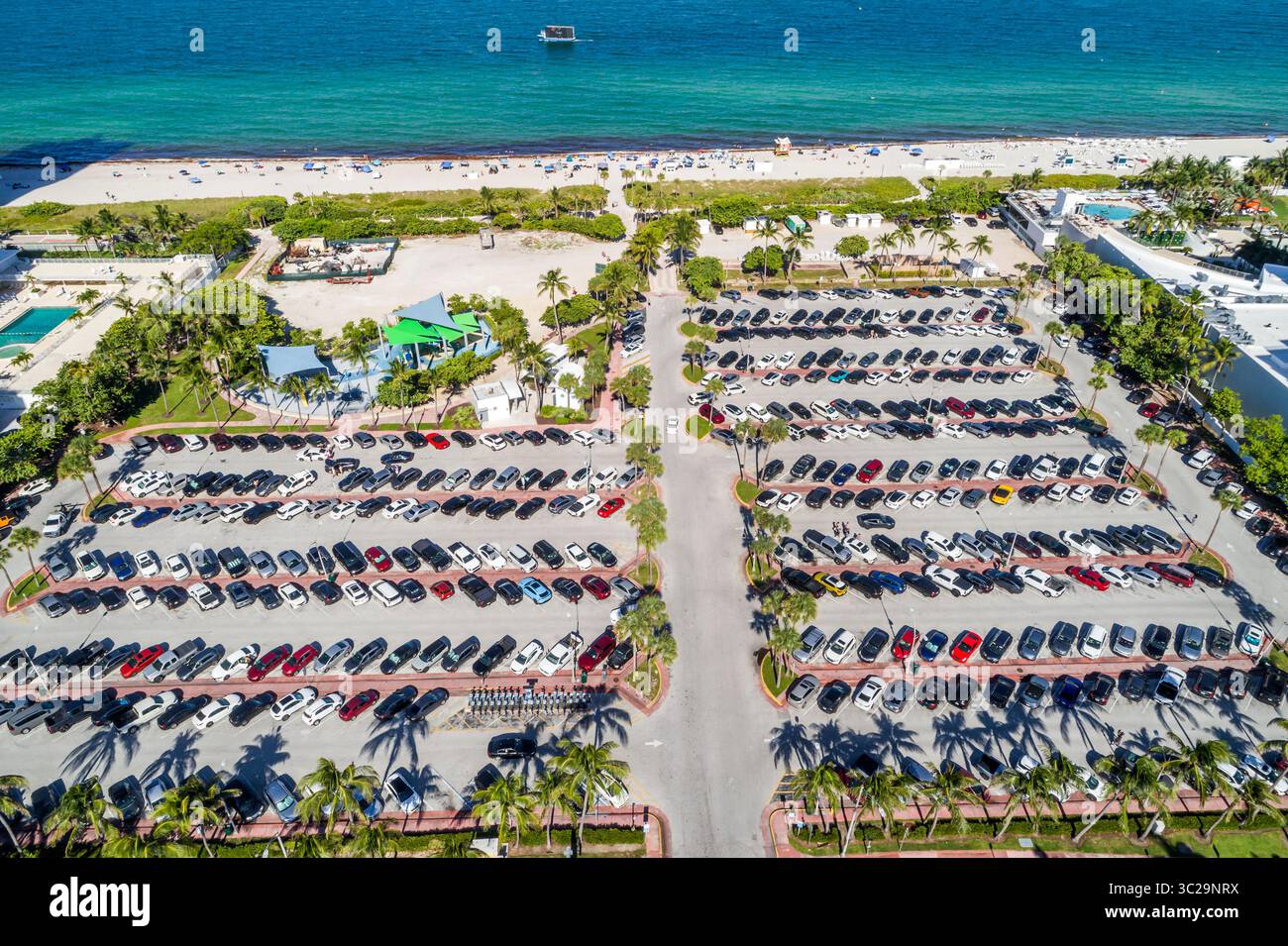 Miami Beach Florida,aerial overhead view from above looking down,4900 ...