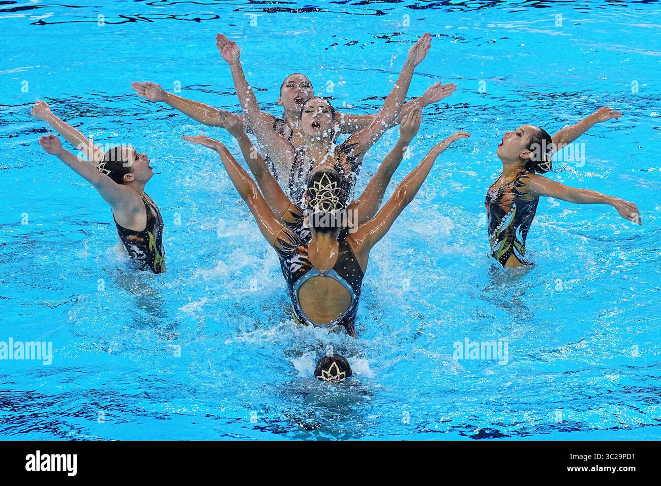 Team Singapore compete in the team acrobatic preliminary of artistic ...