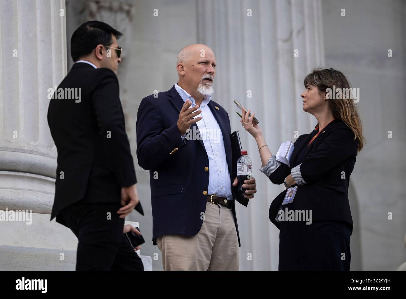 Rep. Chip Roy (R-Texas) speaks with reporters as she departs a vote at ...