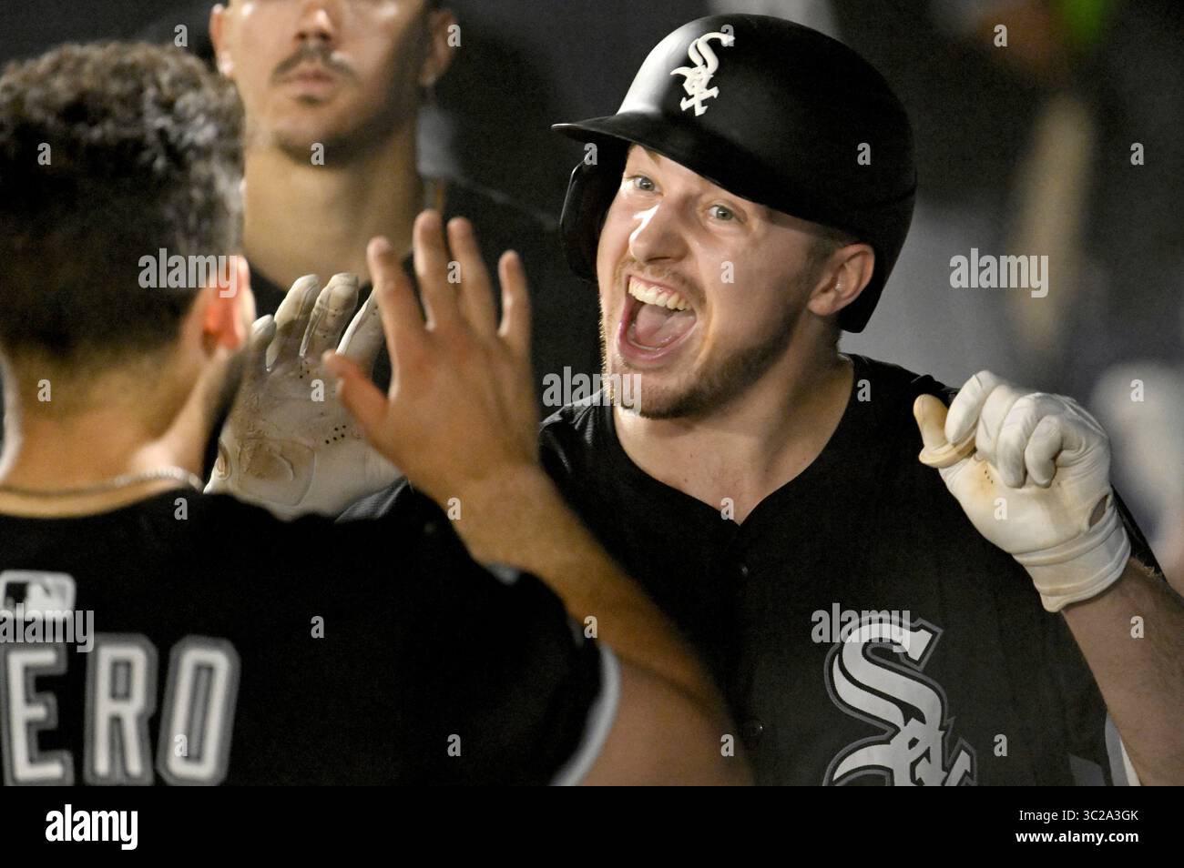 Chicago White Sox's Kyle Teel celebrates his home run during the sixth ...