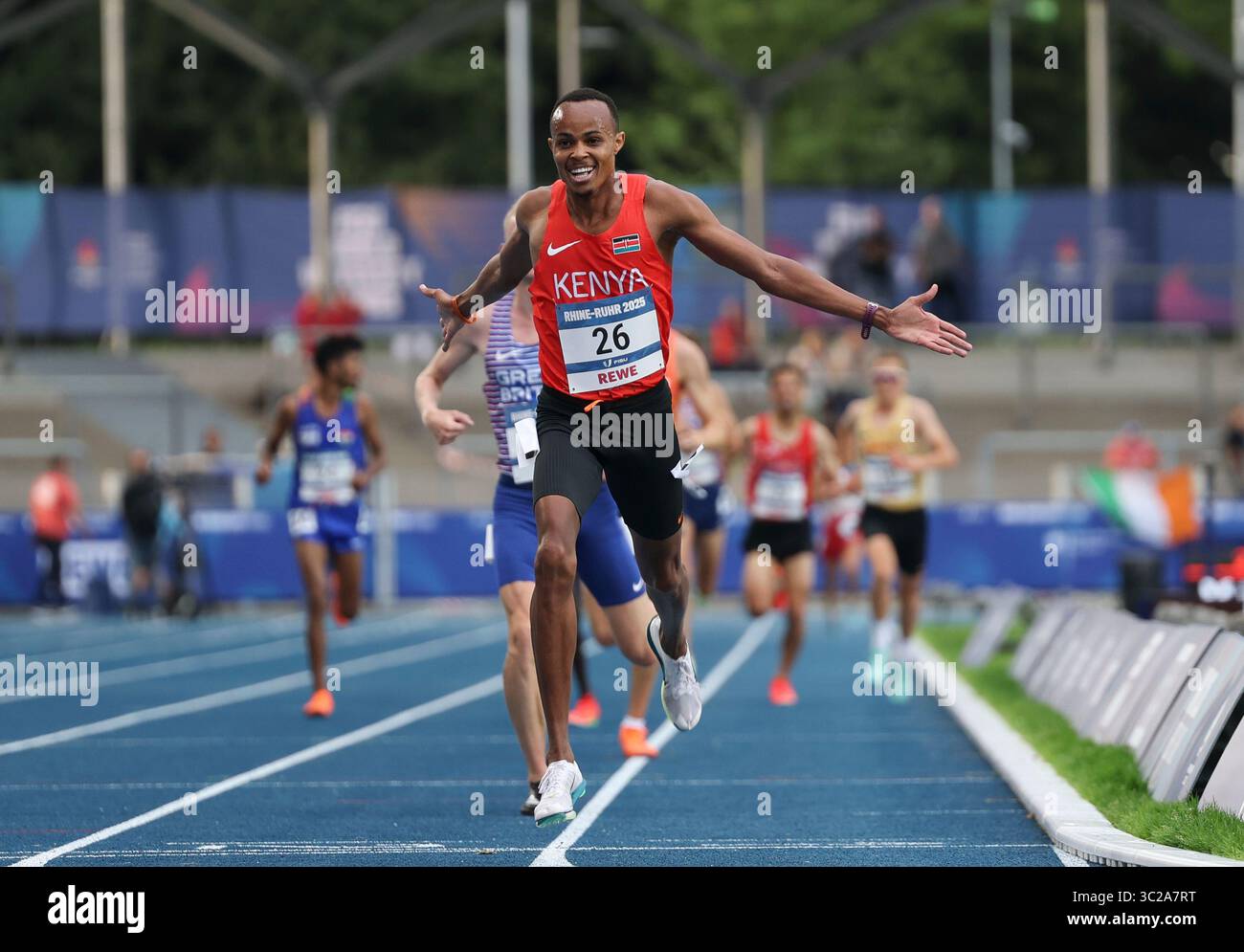 (250724) -- BOCHUM, July 24, 2025 (Xinhua) -- Brian Muange Musau of ...