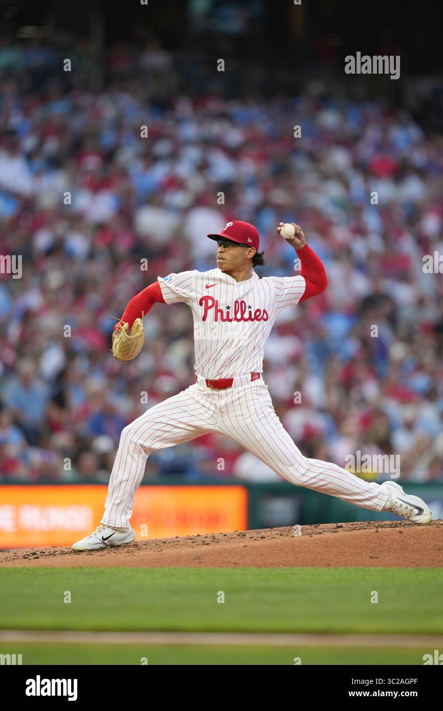 Philadelphia Phillies' Jesús Luzardo plays during a baseball game ...