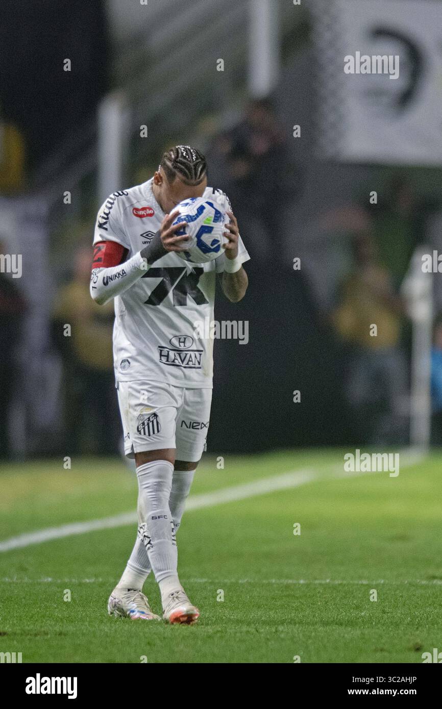 Vila Belmiro Stadium Neymar of Santos, during the match between Santos ...