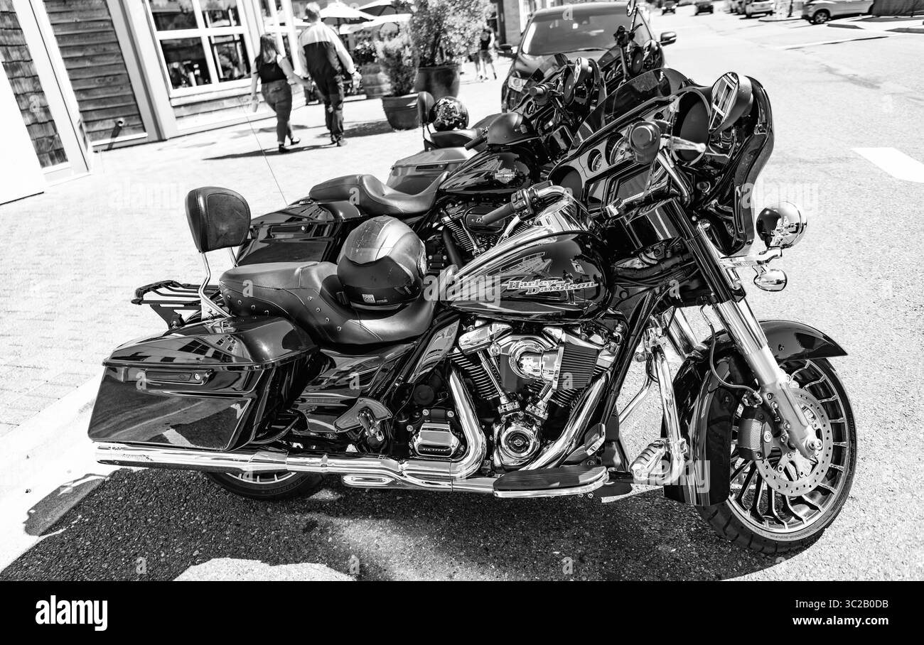 Seattle, USA - July 14, 2024: Harley Davidson Street Glide motorbike ...