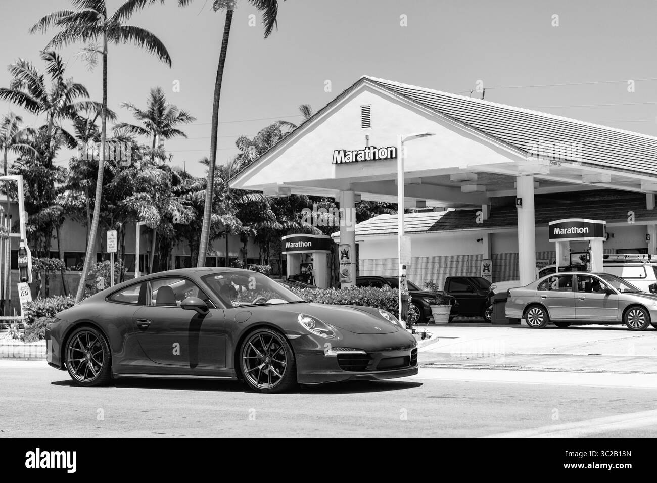 Miami Beach, Florida USA - June 6, 2024: Porsche 911 Carrera at miami ...