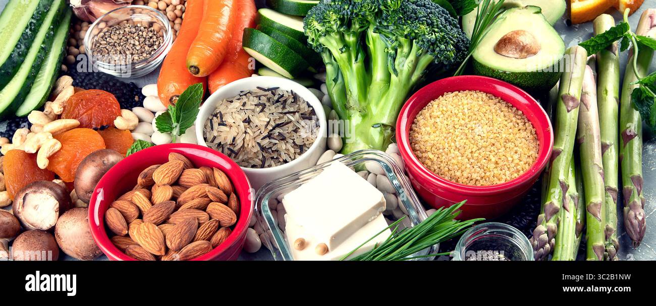 Diet of plant based protein. Healthy Foods high in plant protein ...