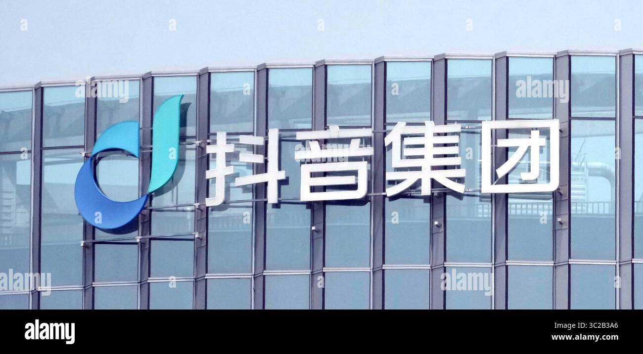 A photo shows a logo of ByteDance which runs TikTok, Douyin, and others ...