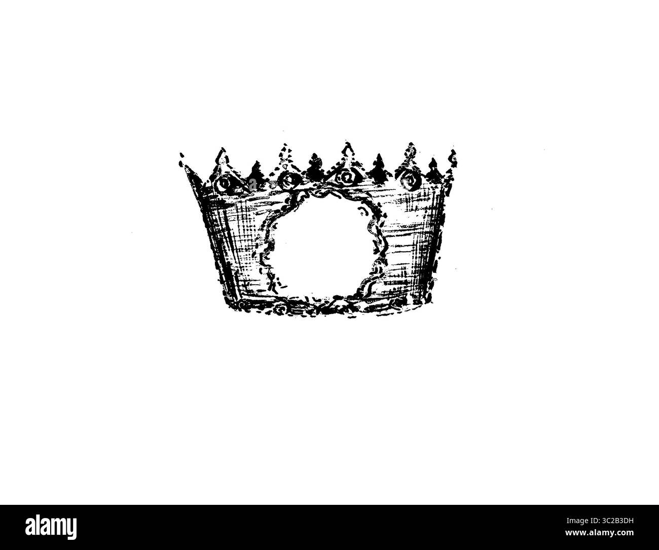 Crown decorated Black and White Stock Photos & Images - Alamy