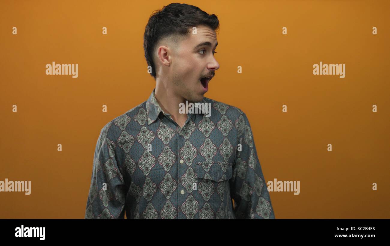 Individual wearing patterned shirt hi-res stock photography and images ...