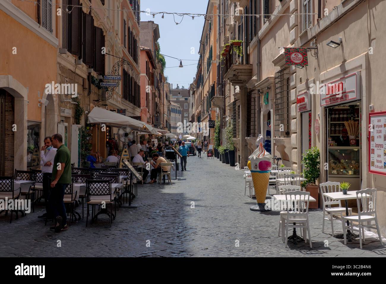 This is a street view of the Jewish Ghetto of Rome an historic area ...