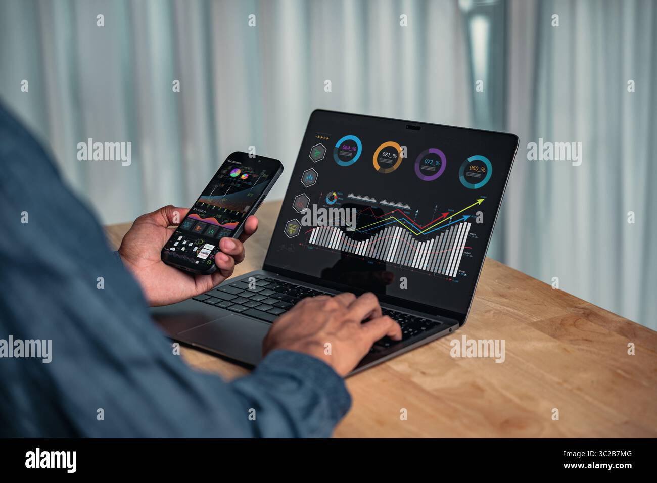 Monitor business performance mobile app hi-res stock photography and ...