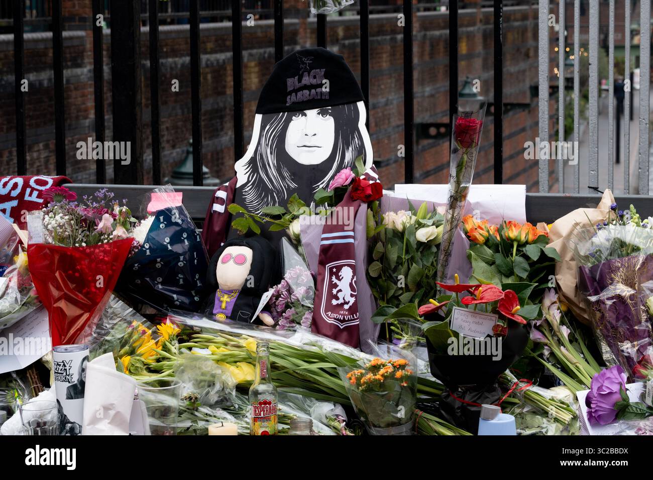 Tributes to Ozzy Osbourne after his death, at the Black Sabbath bridge ...