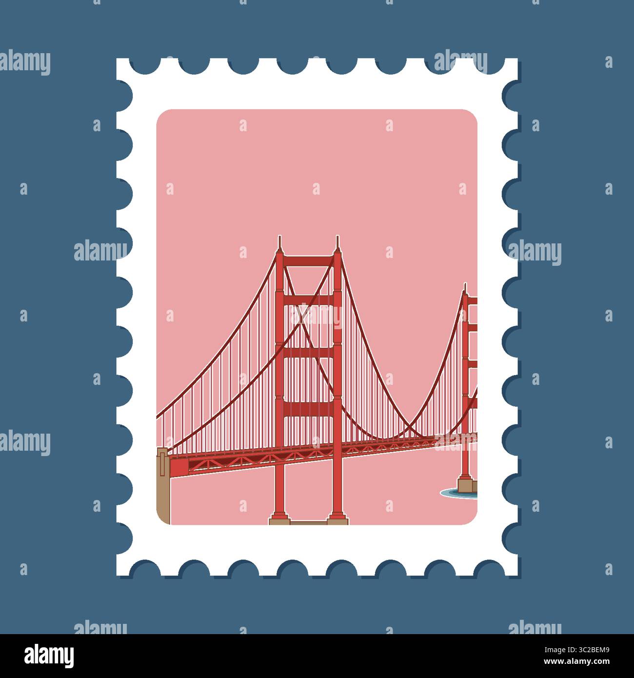 Suspension bridge on border Stock Vector Images - Alamy