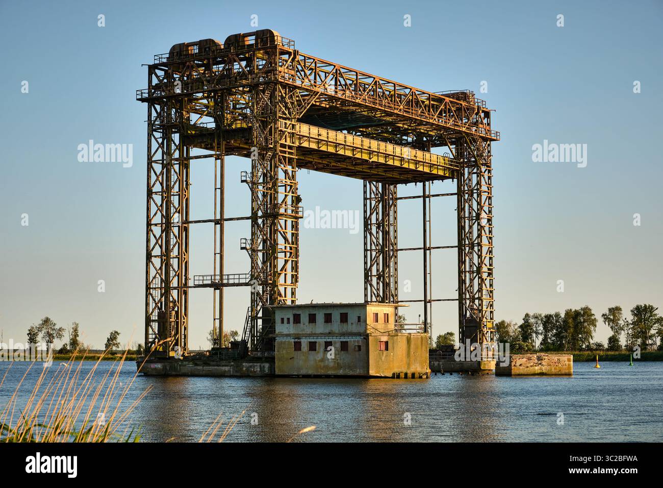 June 12, 2025 – Anklam-Germany: View of the remains of the Karnin lift ...