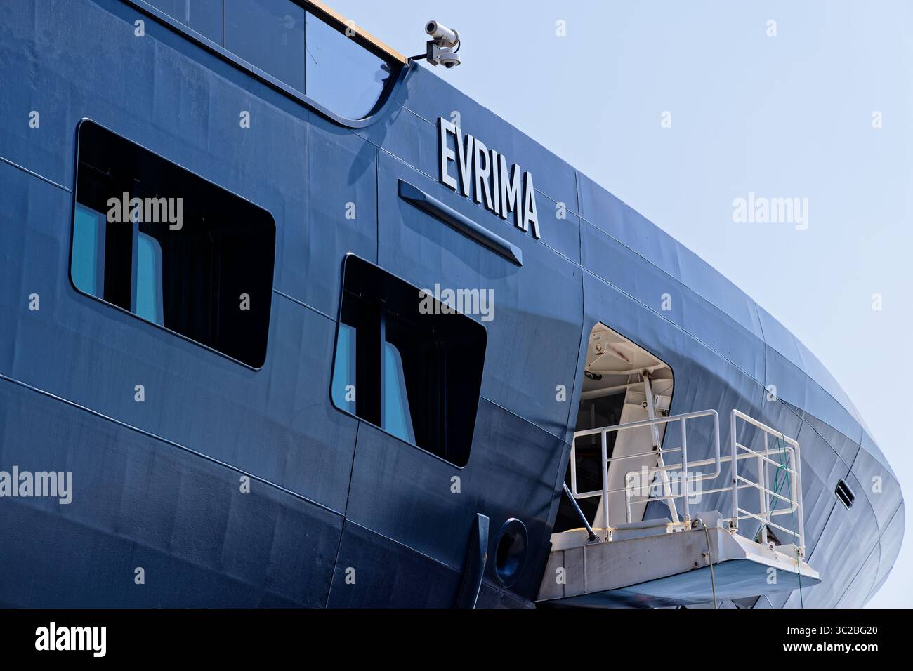 Ritz-Carlton EVRIMA luxury yacht in Corfu City, Corfu, Ionian Sea ...