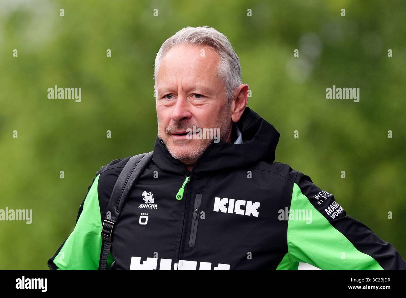 Kick Sauber team principal Jonathan Wheatley arriving at the Circuit de Spa-Francorchamps ...
