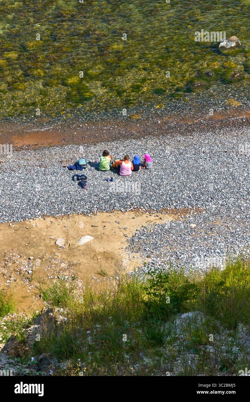 July 8, 2025 – Jasmund-Germany: Tourists relax and enjoy the sunny ...