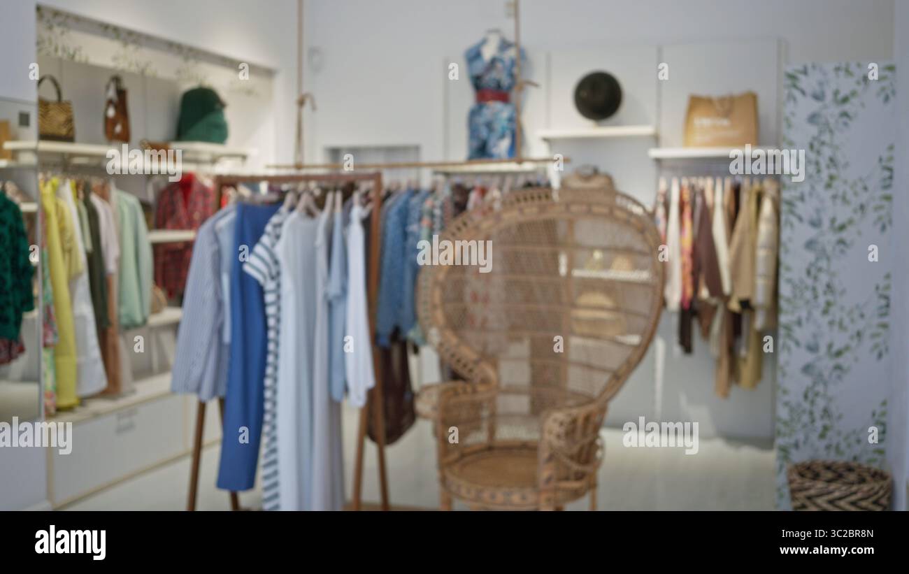 Blurred shop interior featuring clothes hi-res stock photography and ...
