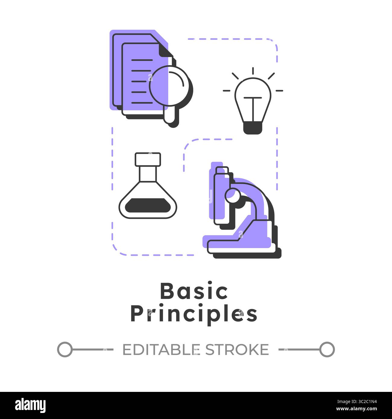 Basic principles modern linear concept icon Stock Vector Image & Art - Alamy
