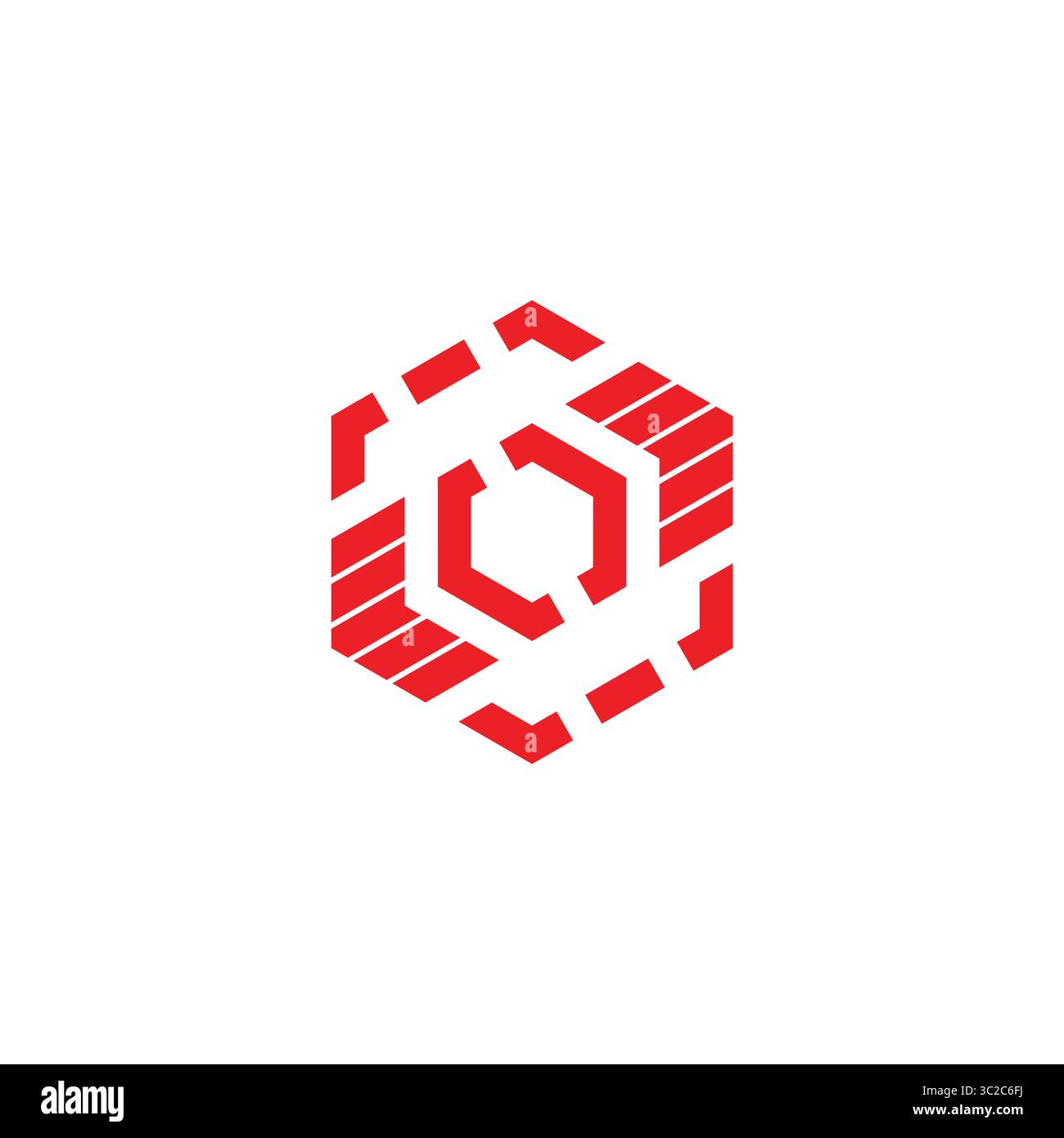 hexagonal stripes lines geometric swoosh arrows logo vector Stock ...