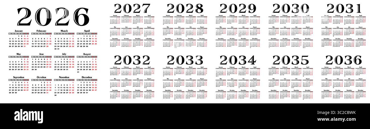 Calendar templates Cut Out Stock Images & Pictures - Alamy