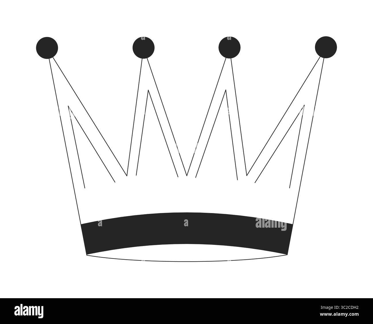 Royal crown 2D line object Stock Vector Image & Art - Alamy