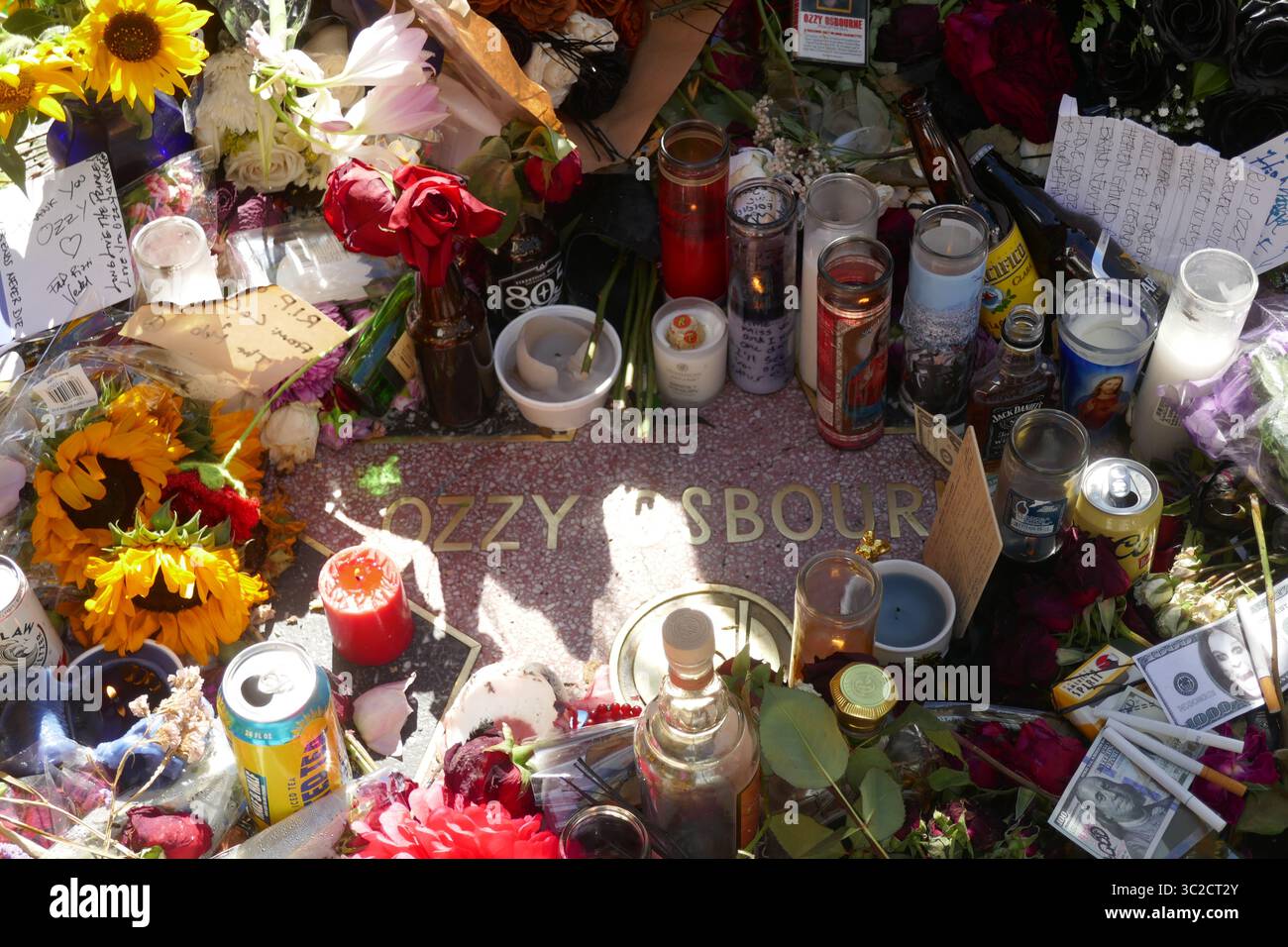 Hollywood, California, USA 23rd July 2025 Ozzy Osbourne Flowers ...