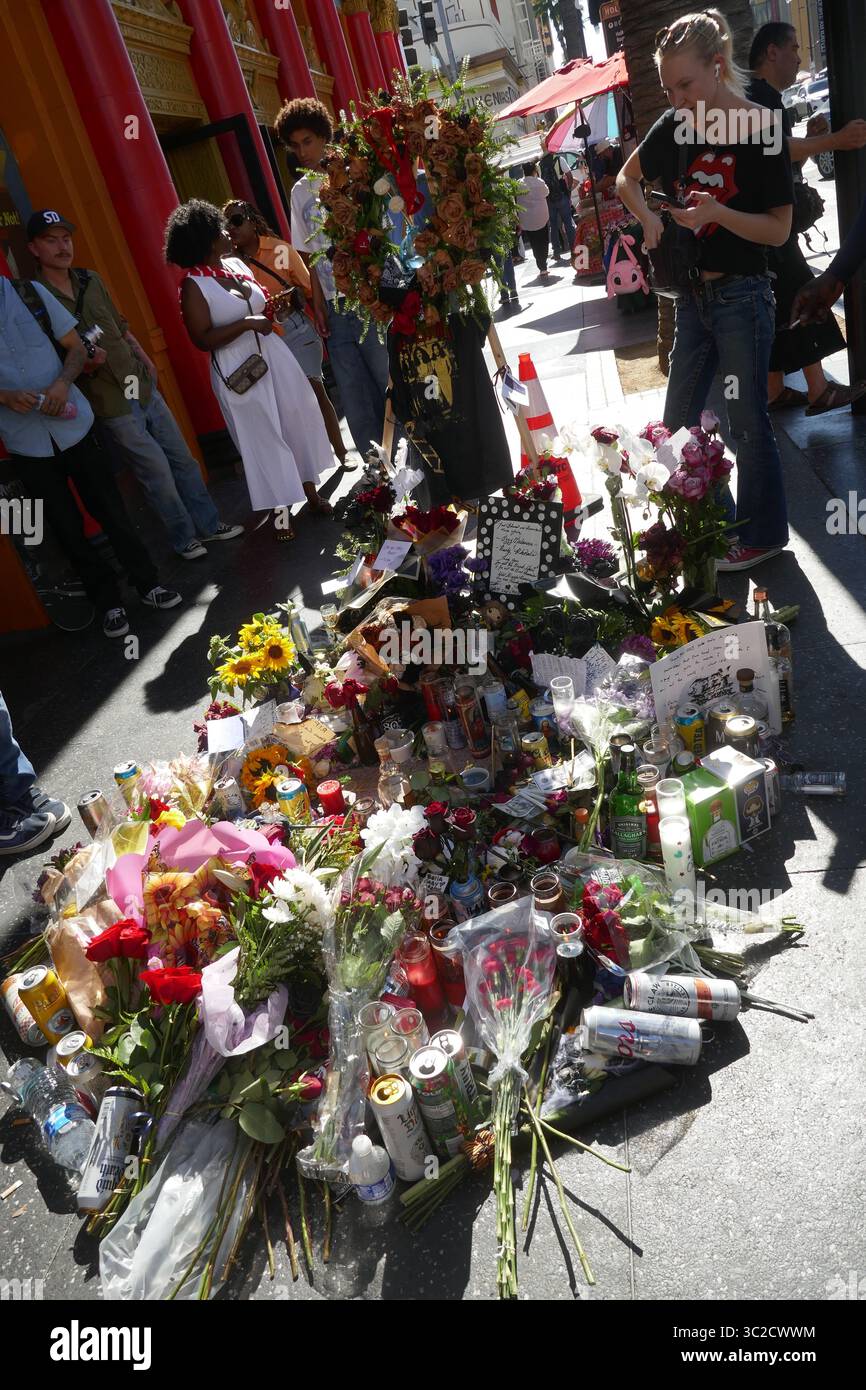 Hollywood, California, USA 23rd July 2025 Ozzy Osbourne Flowers ...