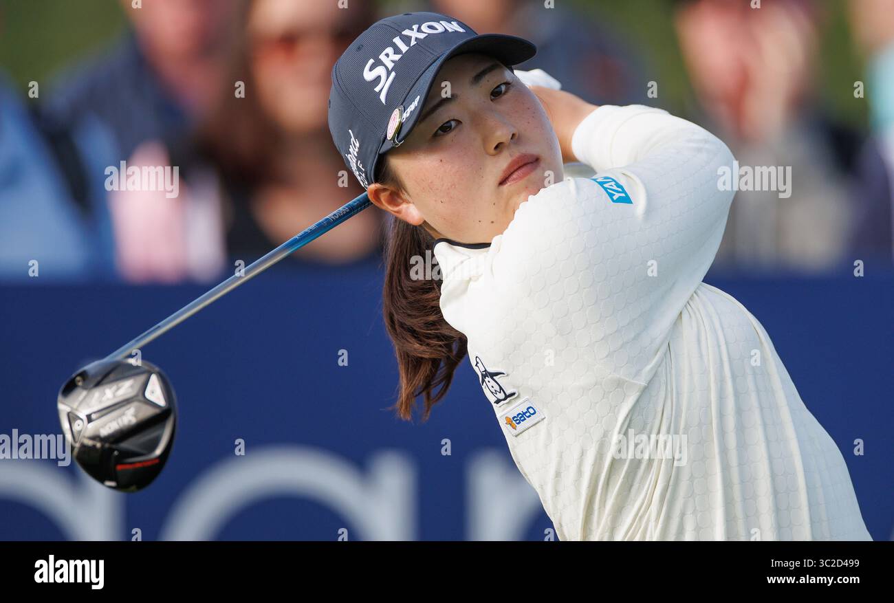Rio Takeda of Japan on day one of the 2025 ISPS HANDA Women’s Scottish Open at Dundonald Links ...