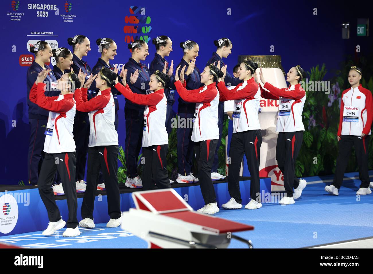 Chinas synchronized swimming team technical self selection gold medal ...