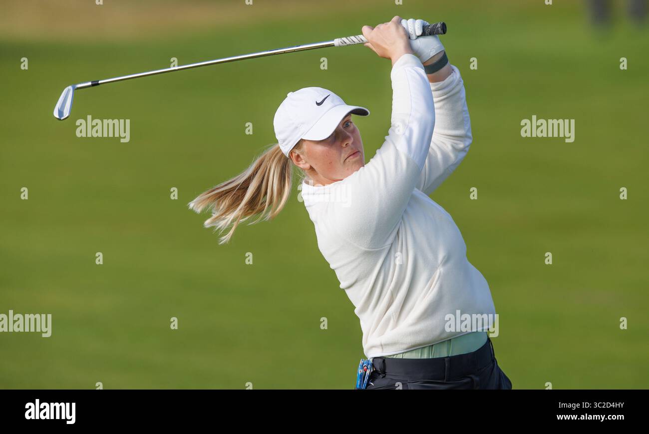 Hannah Darling of Scotland on day one of the 2025 ISPS HANDA Women’s Scottish Open at Dundonald ...