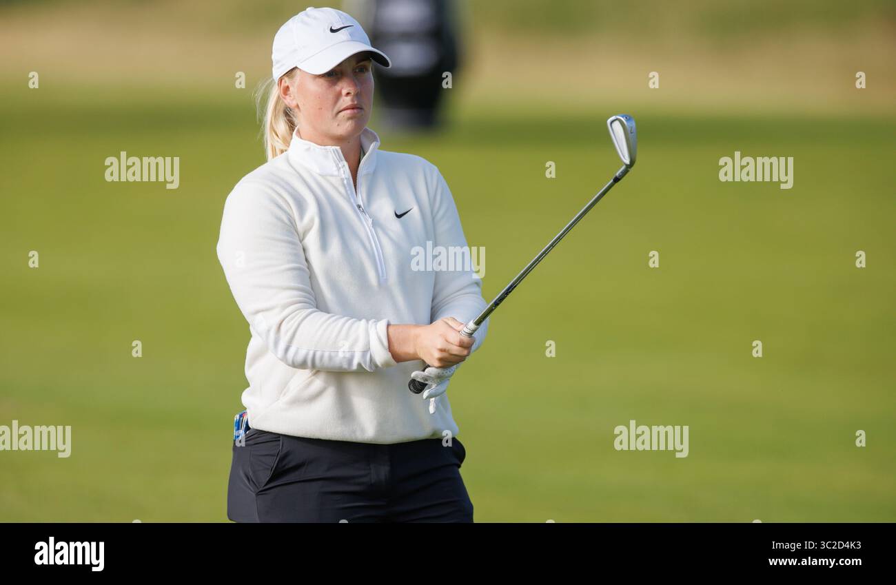 Hannah Darling of Scotland on day one of the 2025 ISPS HANDA Women’s Scottish Open at Dundonald ...