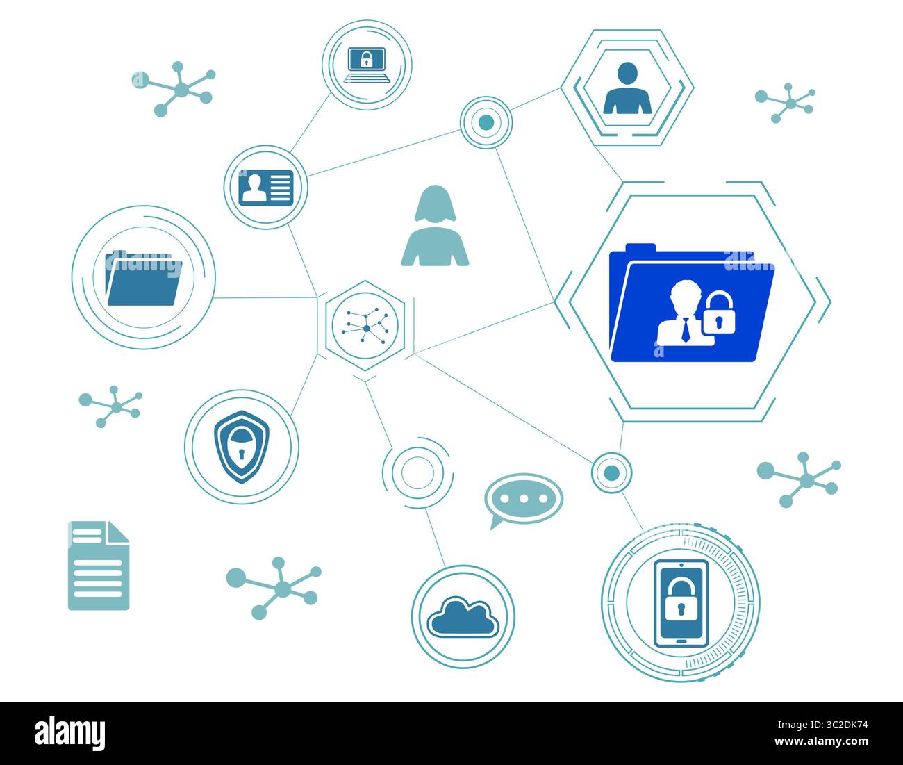 Icons data privacy Cut Out Stock Images & Pictures - Alamy