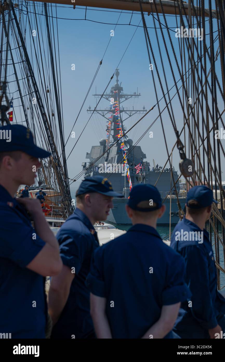 The Coast Guard Cutter Eagle (WIX 327) crew and Coast Guard Academy ...