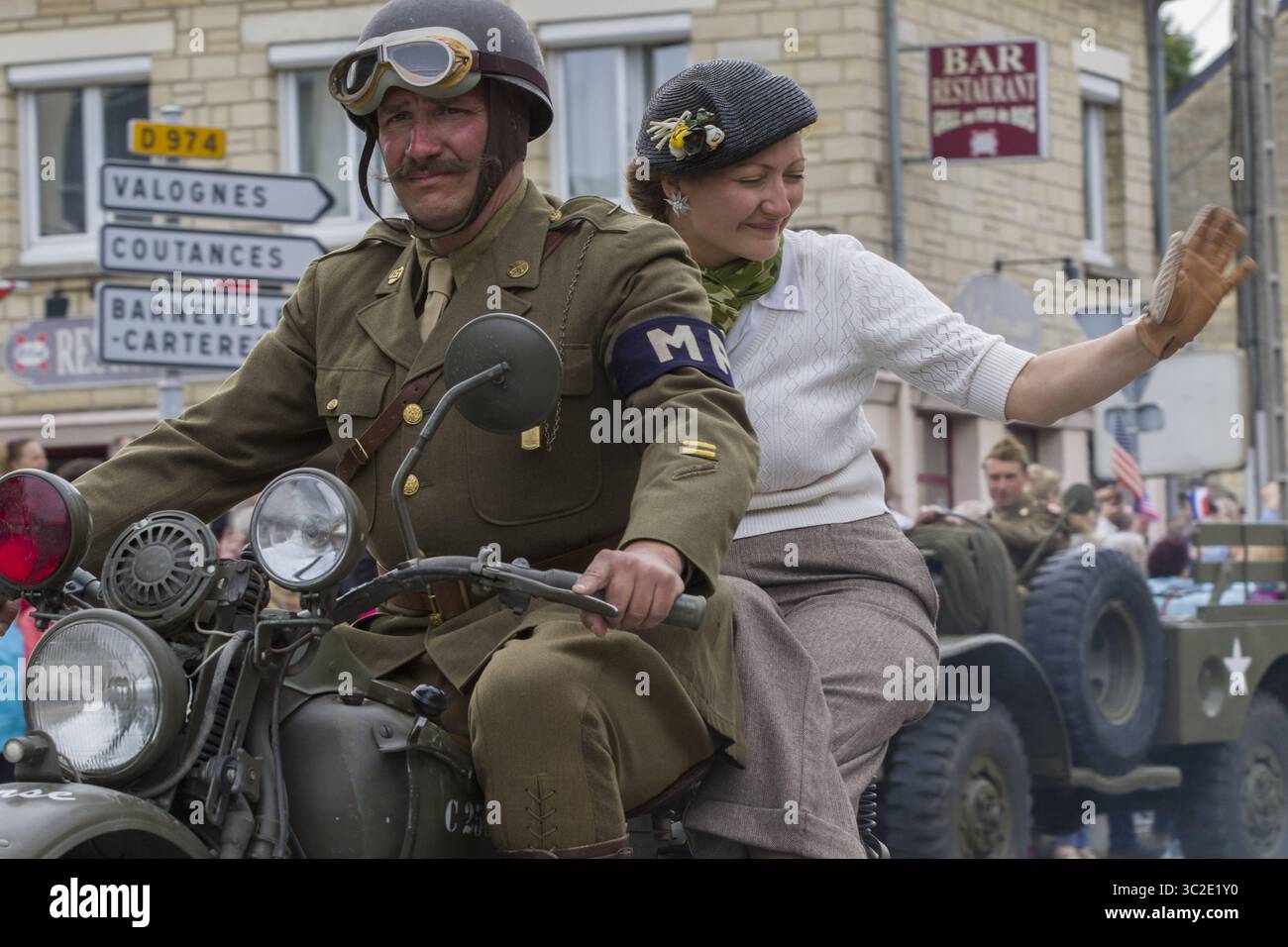 June 5, 2019 - Carentan, Normandy, France - Residents of Normandy ...