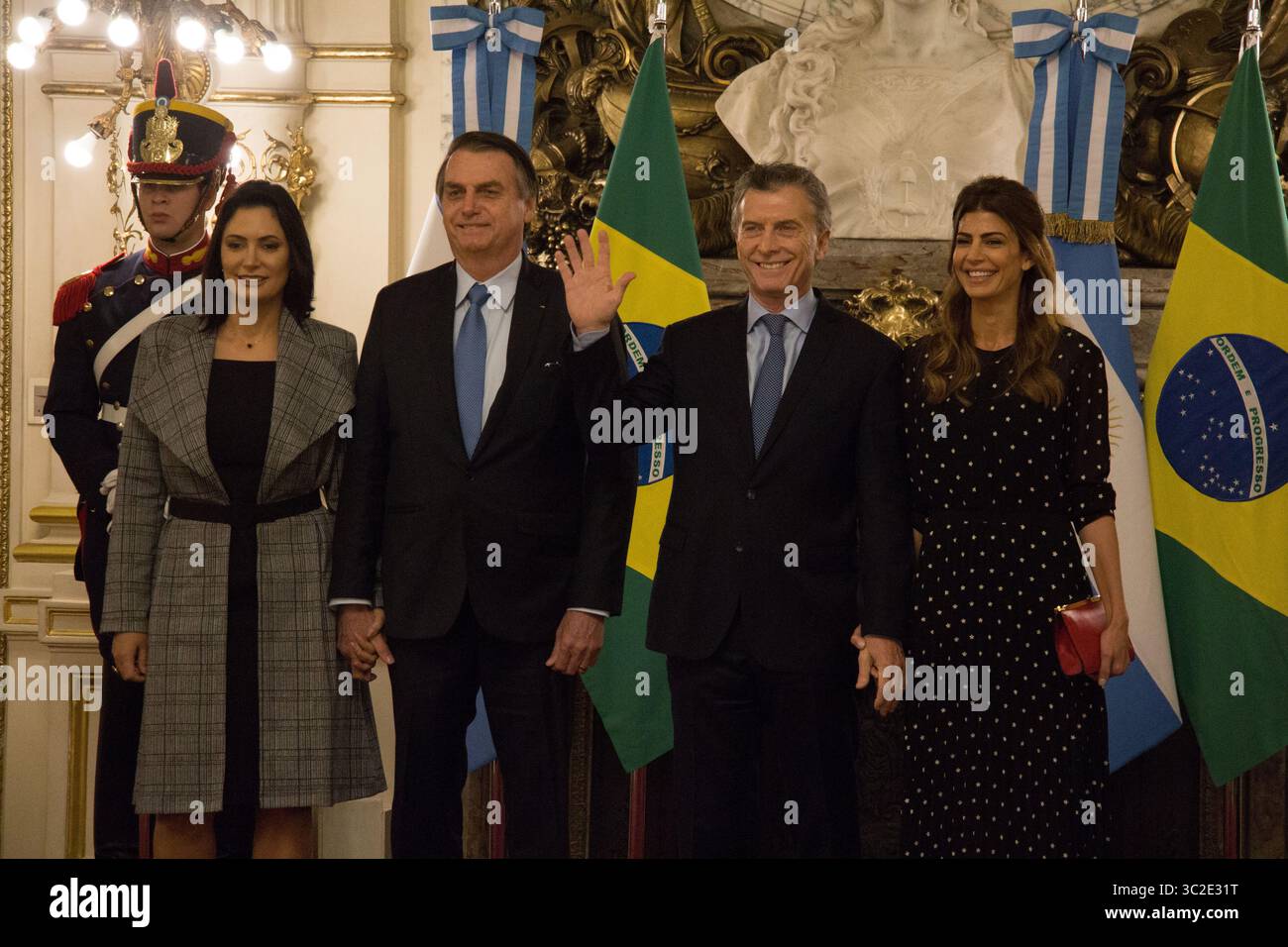 Jun 6, 2019 - Buenos Aires, Argentina - (L-R) Michelle Bolsonaro First ...