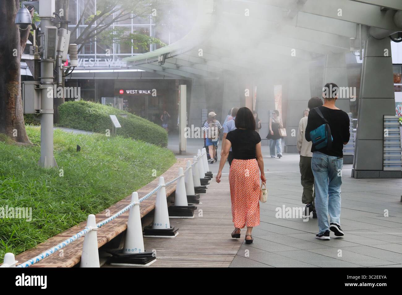 TOKYO, JAPAN - July 17, 2025: Detail of Roppongi Hills with artificial ...