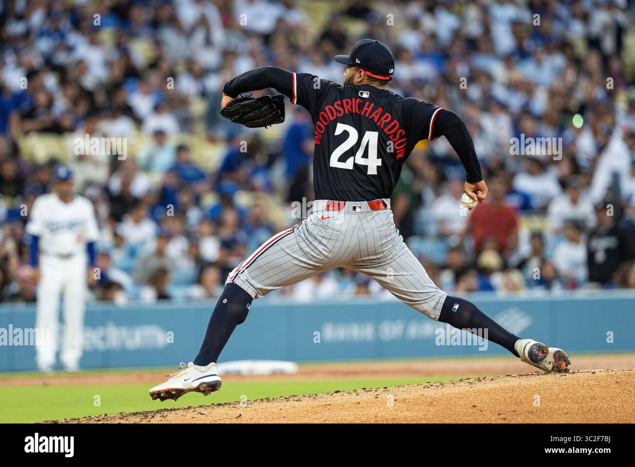 Minnesota Twins Pitcher Simeon Woods Richardson 24 Throws During A