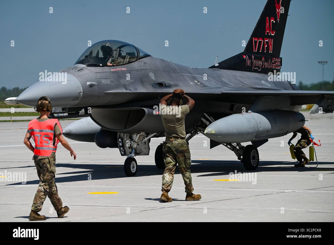 U.S. Air Force Staff Sgt. Elijah Ivey, 177th Fighter Wing crew chief ...