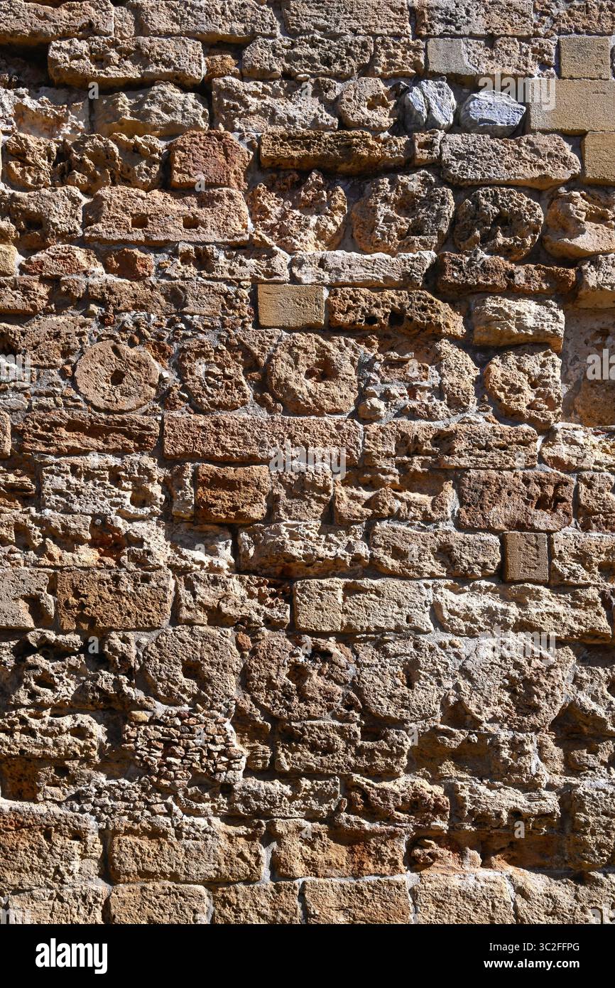 Background texture of old crumbling stone wall Stock Photo - Alamy