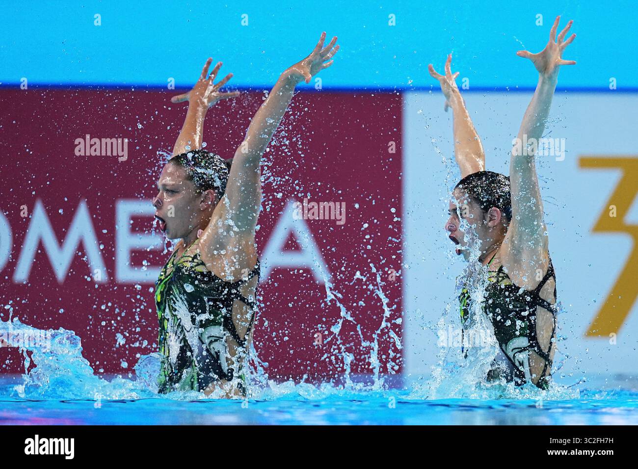 Audrey Lamothe and Ximena Ortiz Montano of Canada compete in the women ...