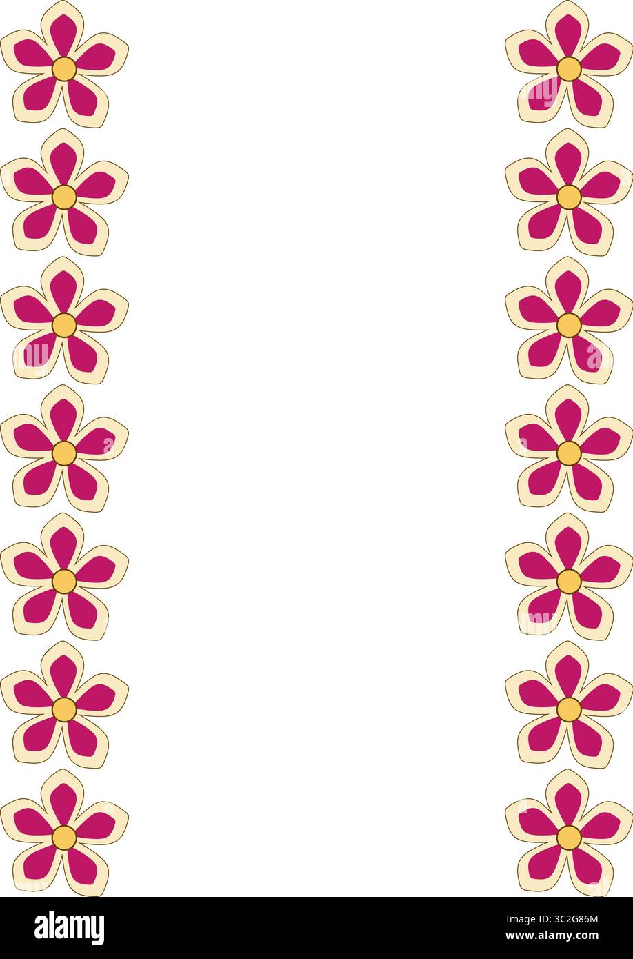 Elegant vector illustration of a white background adorned with two ...