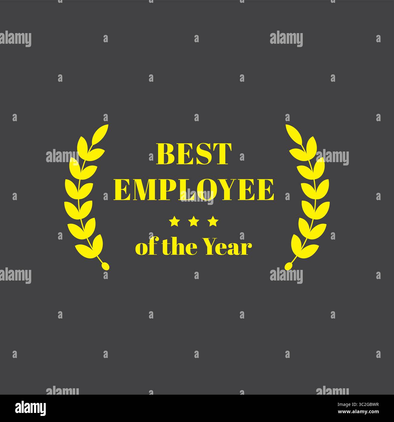 Best Employee of the month award vector Stock Vector Image & Art - Alamy