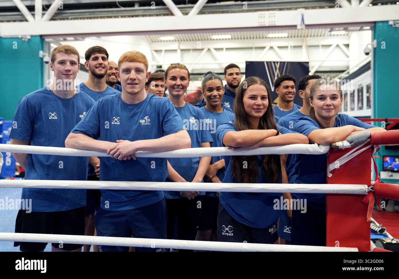 Members of the Great Britain boxing squad, including Jack Dryden, Kelsey Oakley and Alice ...