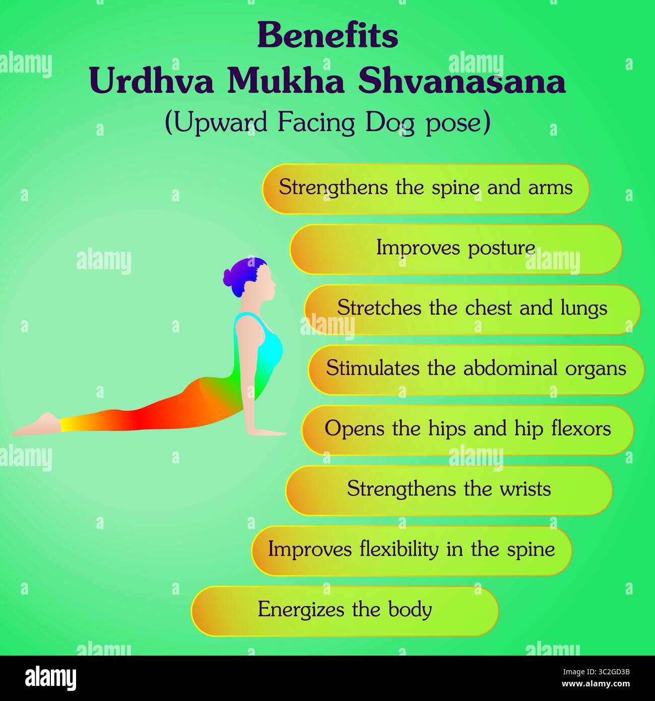 Benefits of practicing Urdhva Mukha Shvanasana yoga pose. Upward Facing ...