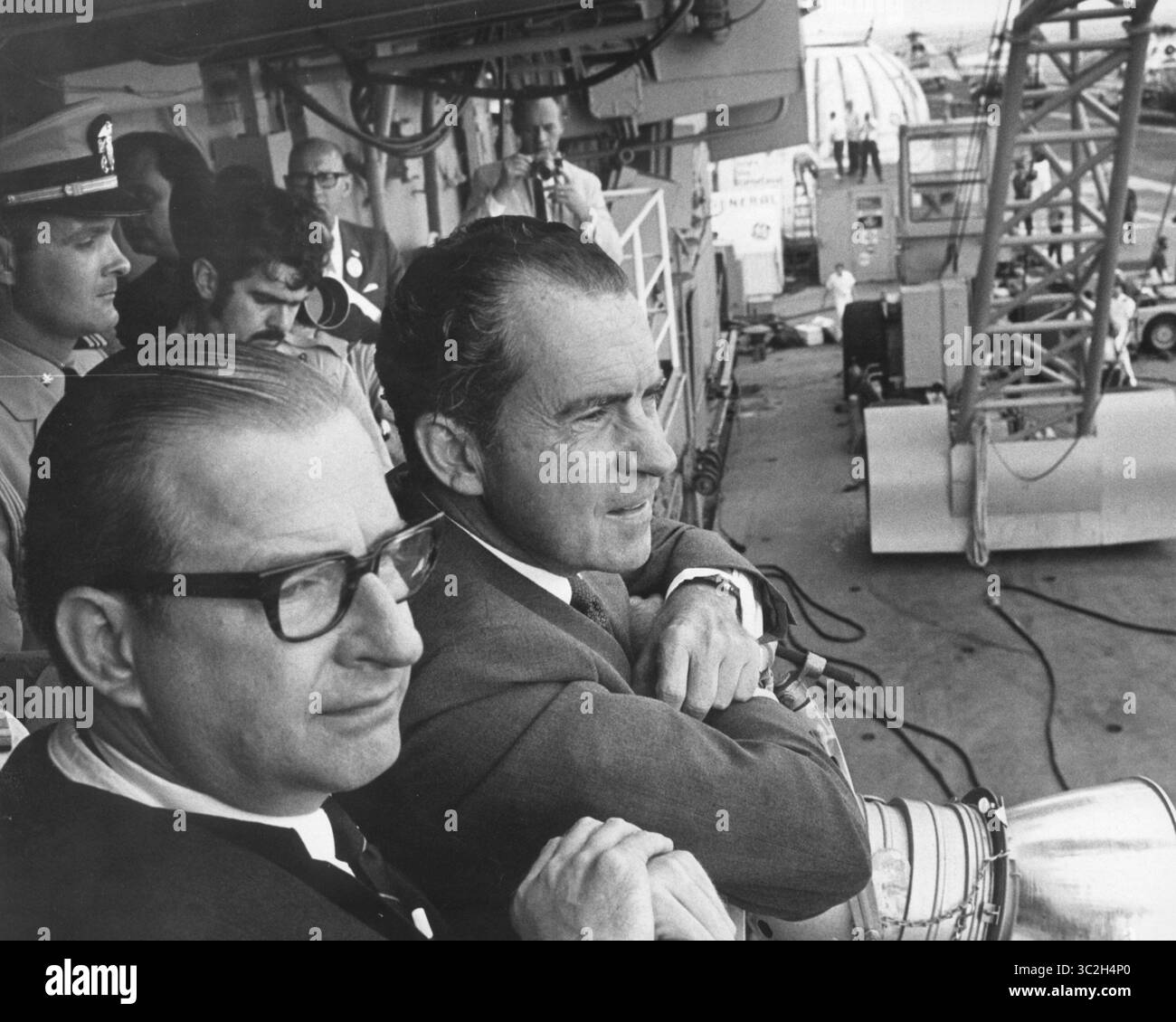 July 24, 1969 - Florida, U.S. - Dr. Thomas Paine, NASA administrator ...