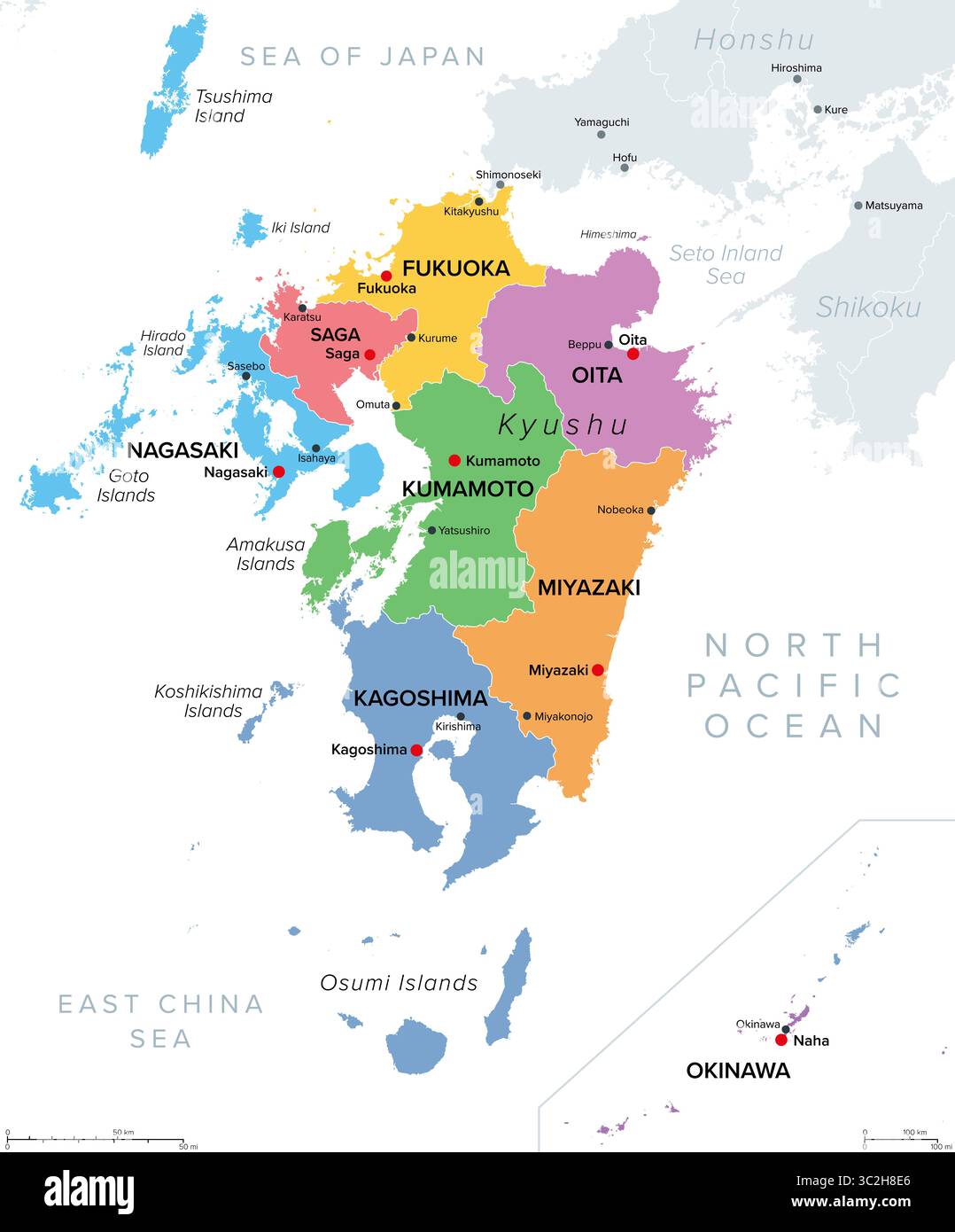 Map of okinawa hi-res stock photography and images - Alamy