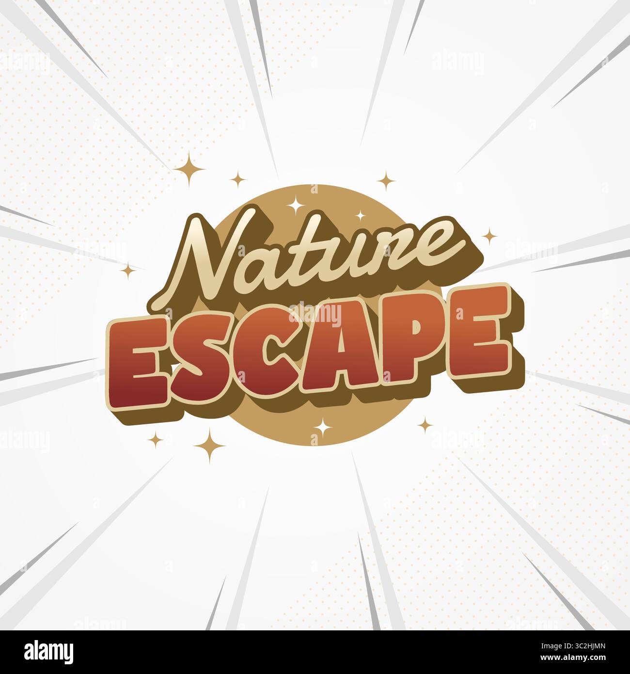Bold and playful outdoor themed text with vintage touch and nature feel ...