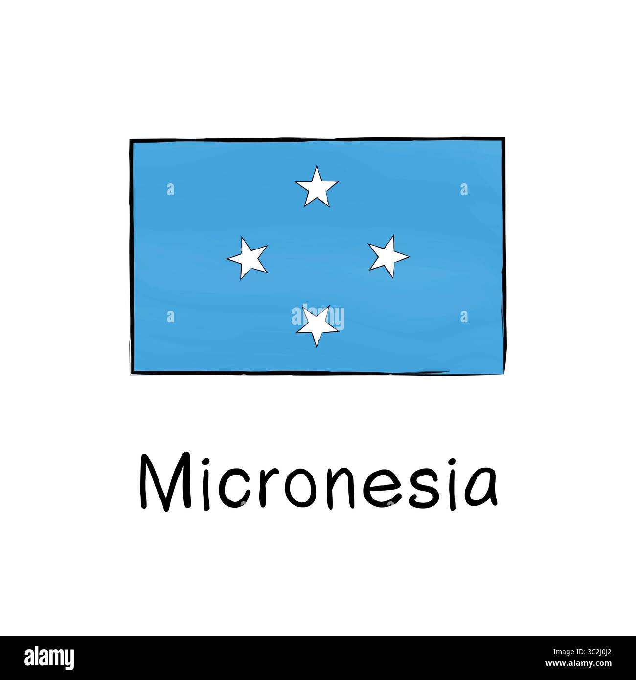 Flag micronesia island in Stock Vector Images - Alamy