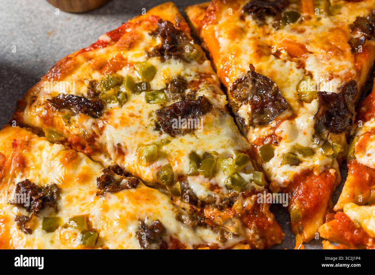 Chicago Homemade Italian Beef Pizza with Giardiniera and Meat Stock ...
